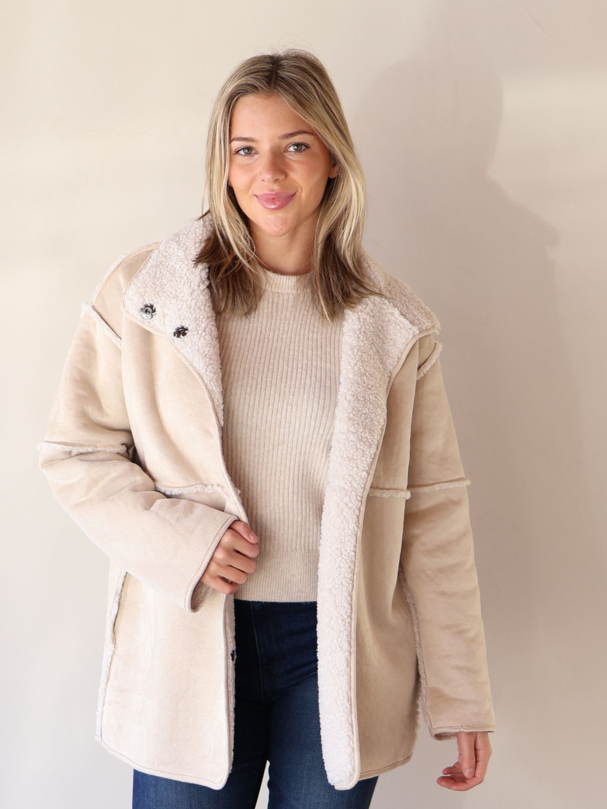Dylan Amber Coat in Natural