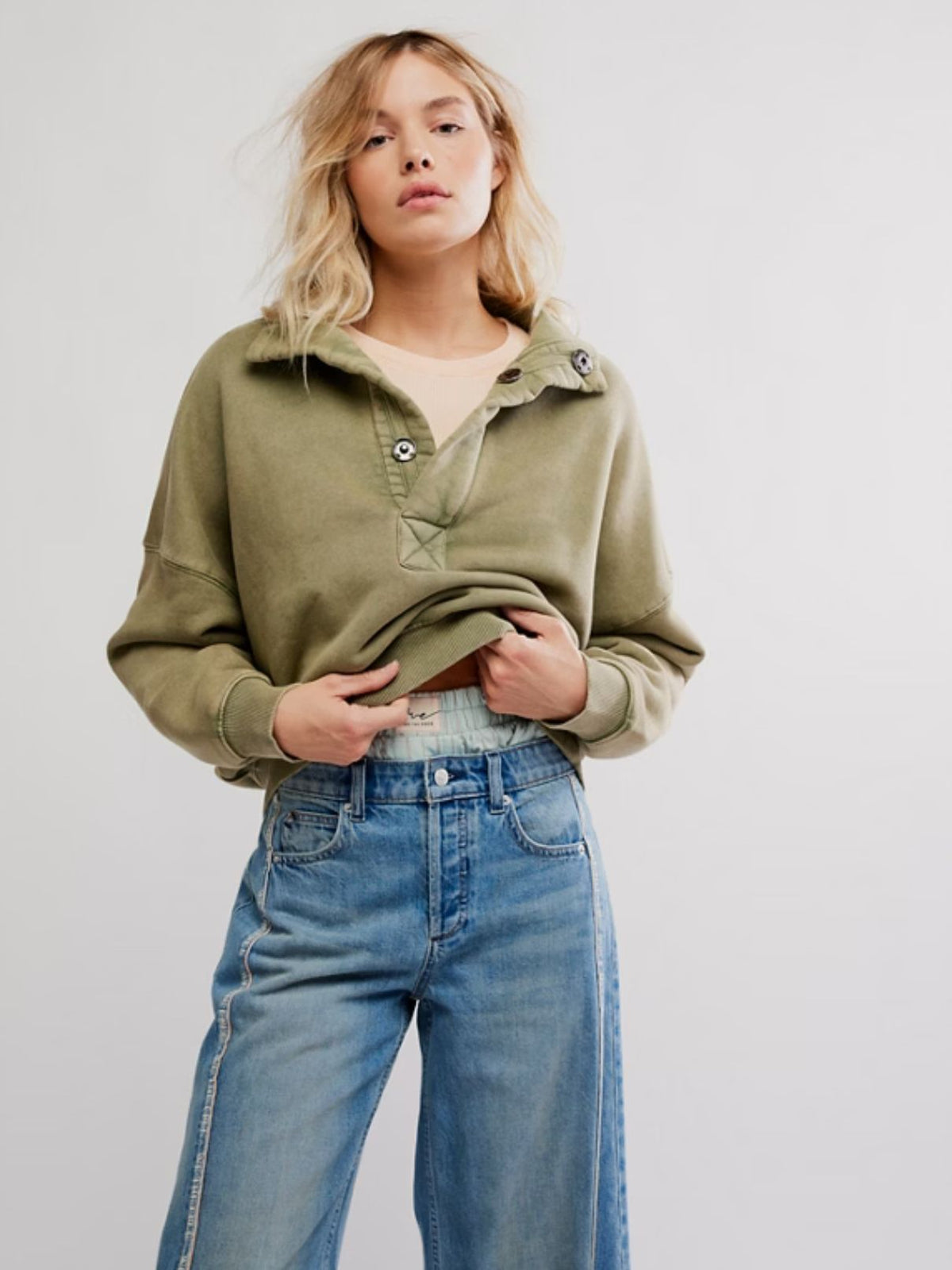 Free People Timeless Pullover in Adventure
