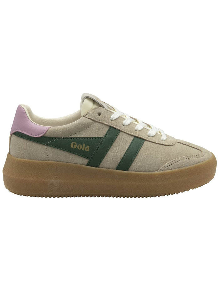 Gola Athena Sneakers in Bone/Evergreen/Candy/Gum