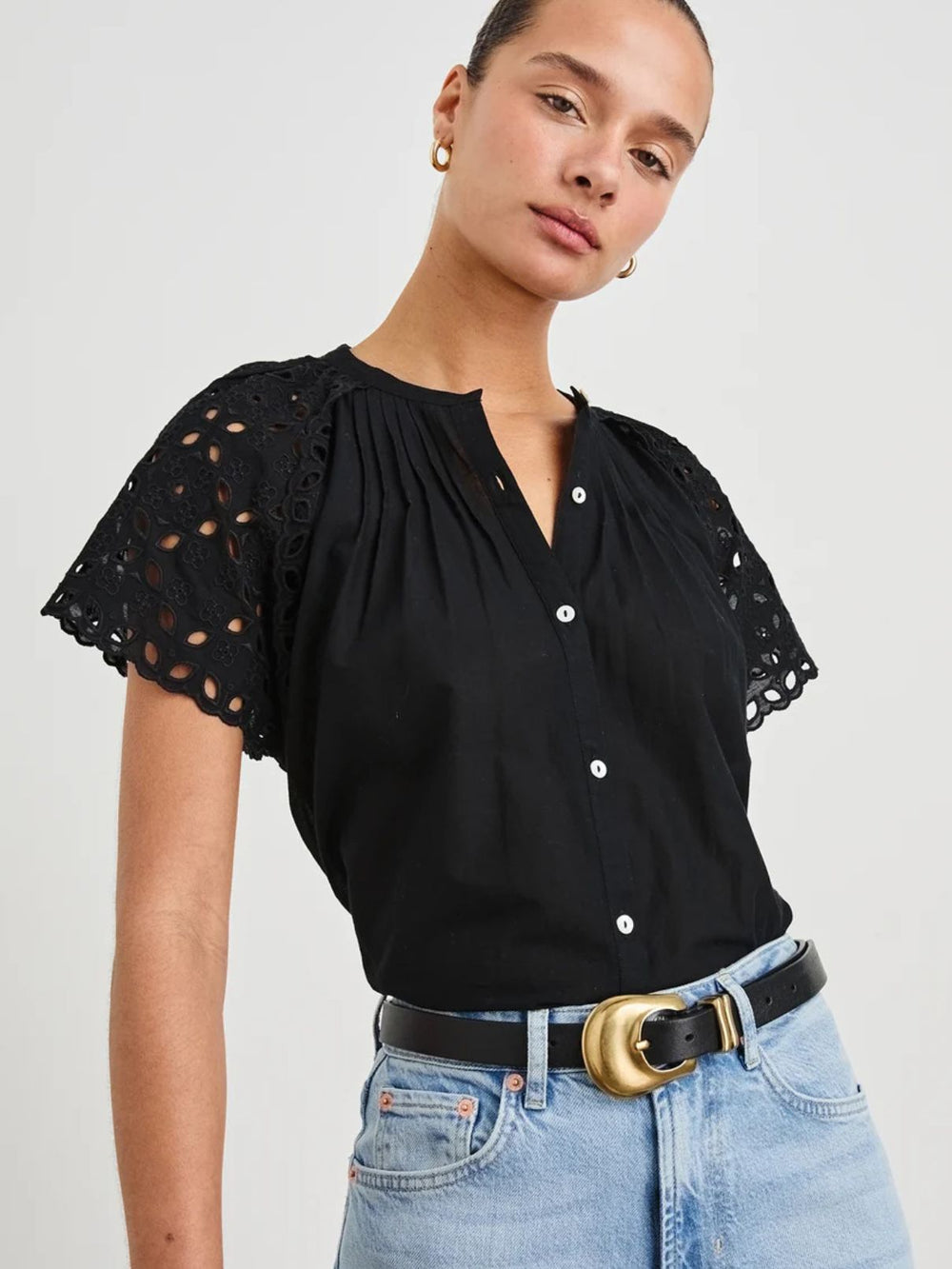 Rails Cerise Blouse in Black