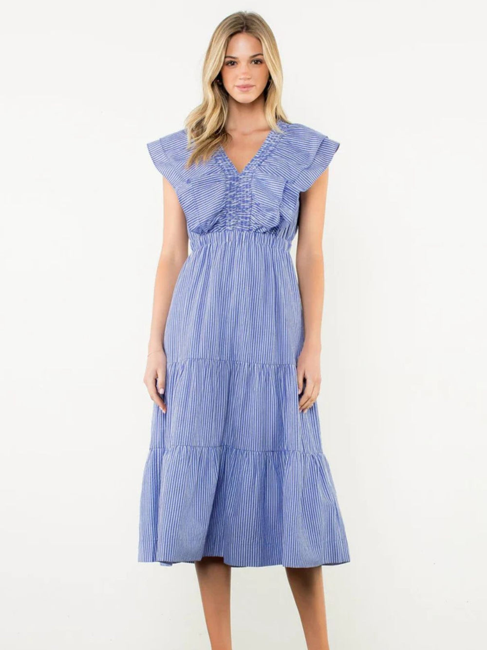 THML Stripe Flutter Maxi in Blue