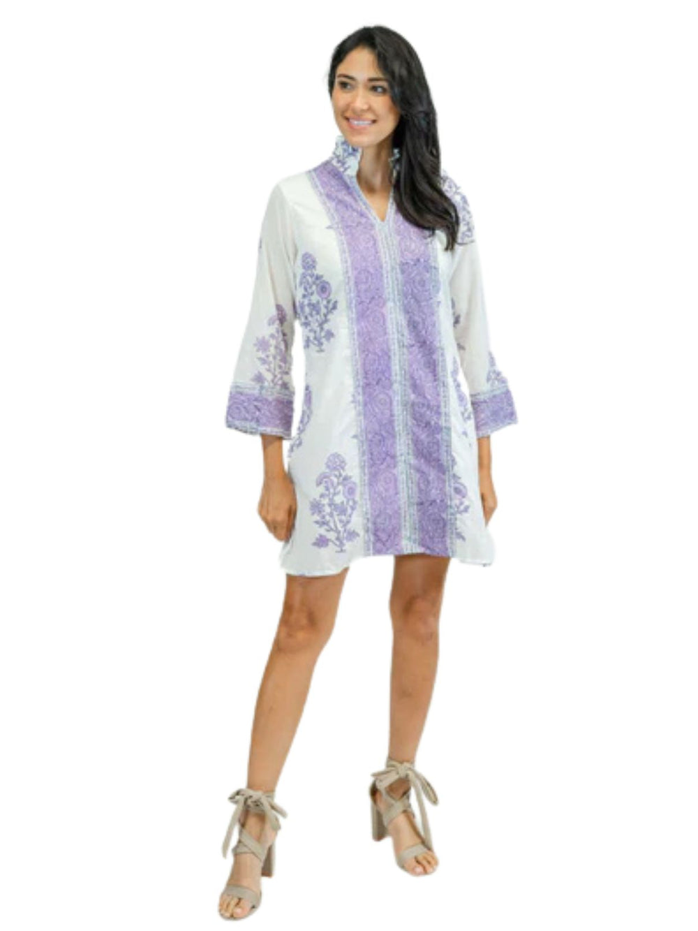 Victoria Dunn French Quarters Violet Orchid Midi